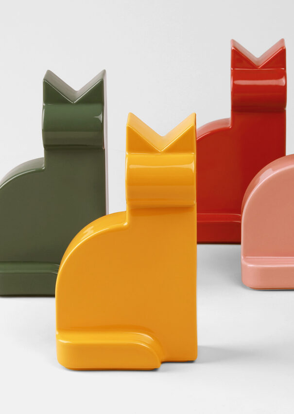 Handcrafted Porcelain Figure - Cat night blue by caussa